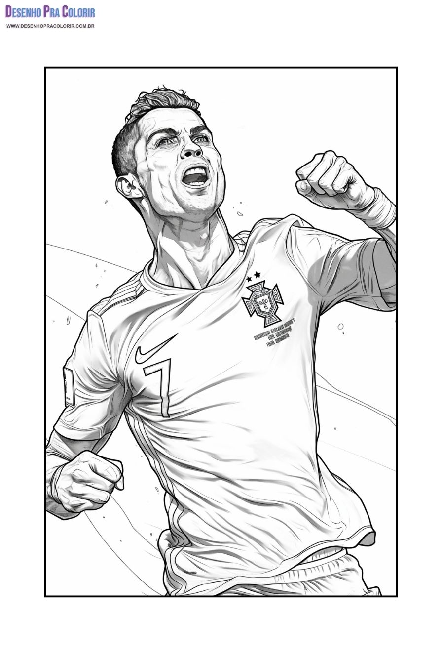 Cristiano Ronaldo Para Colorir + De 30 Desenhos Para Imprimir