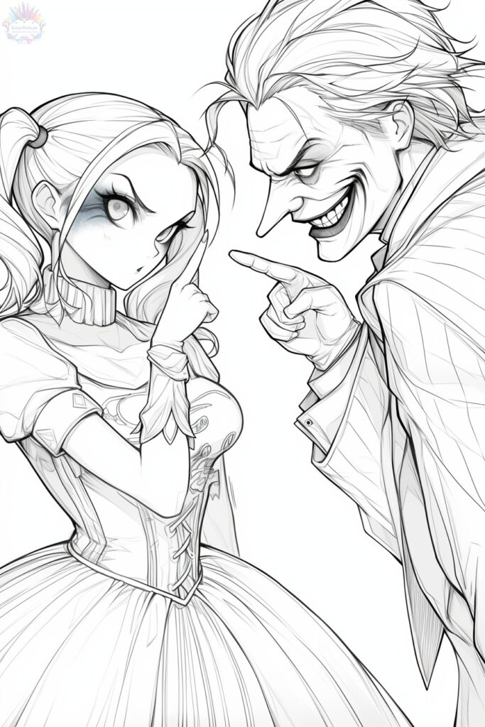 Harley Quinn Coloring Pages