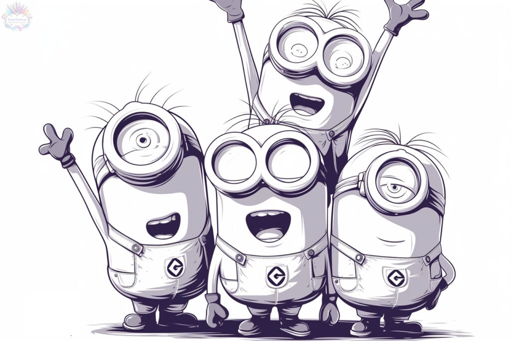 Minions Coloring Page