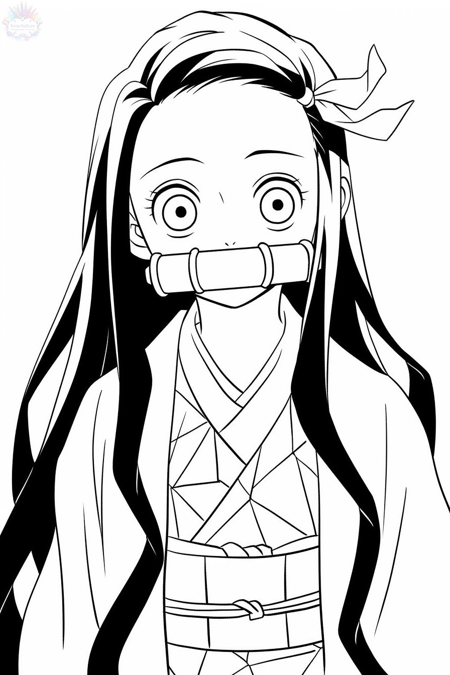 Nezuko Coloring Pages
