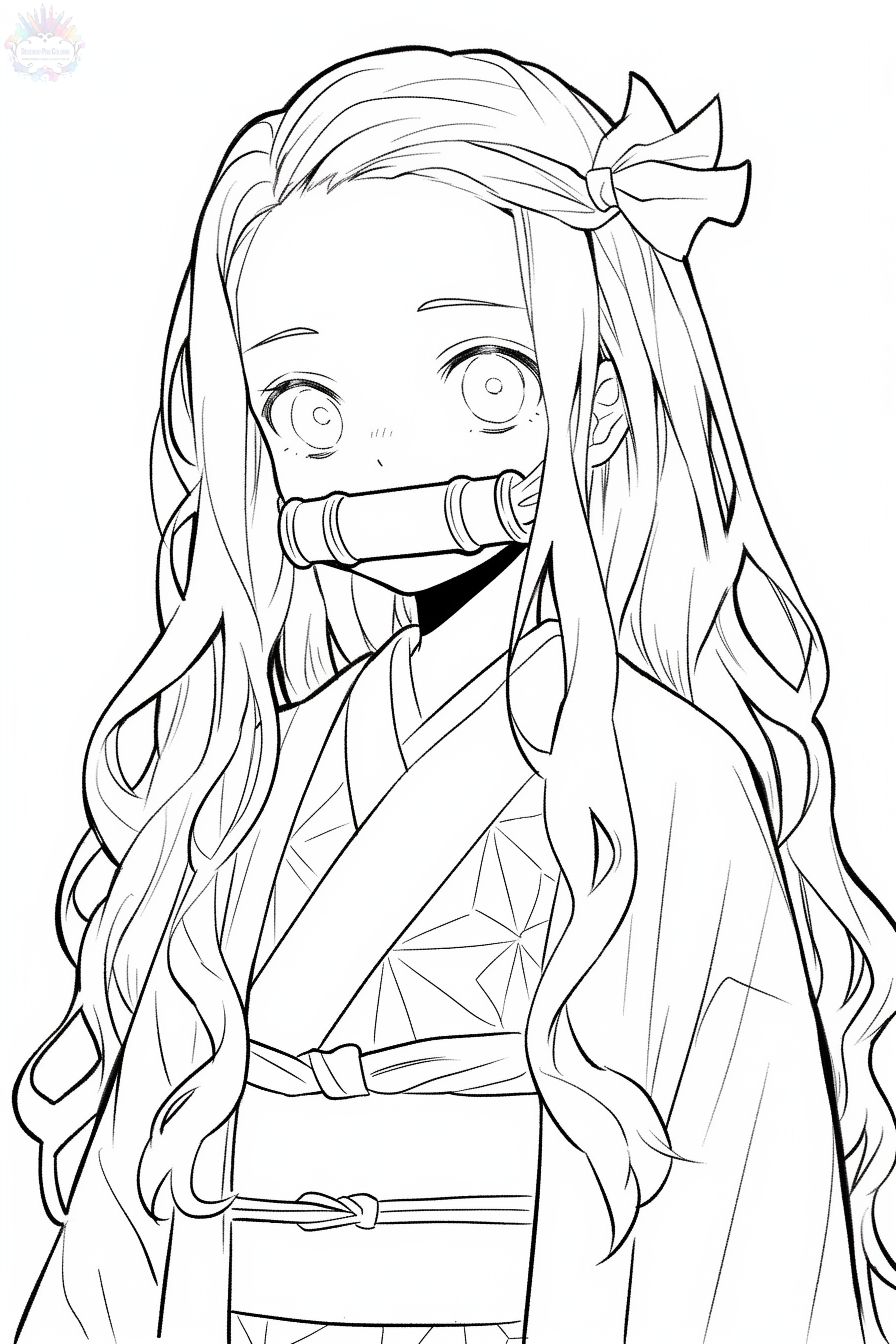 Nezuko Coloring Pages