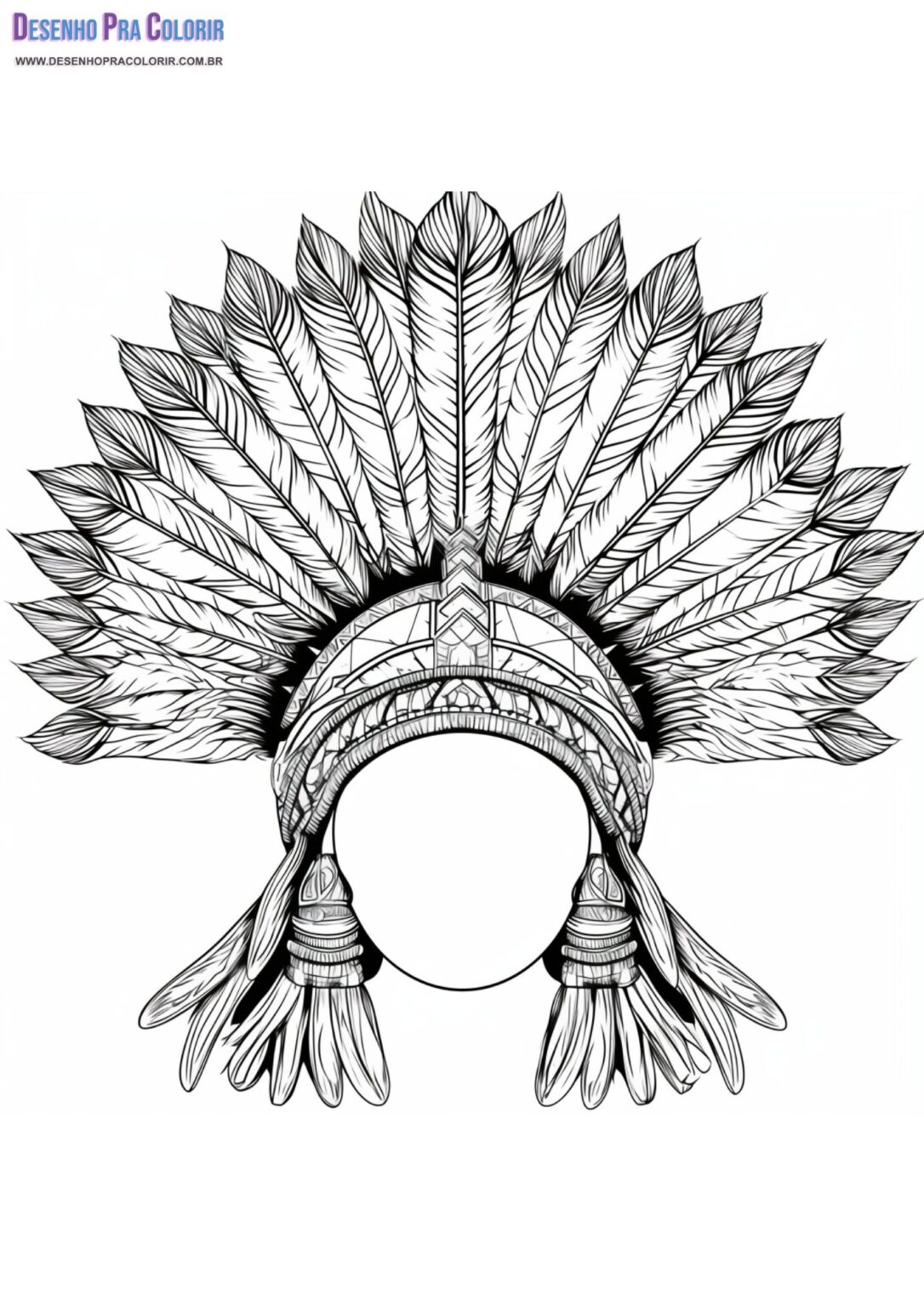 Cocar de Índio Para Colorir + De 35 Desenhos Para Imprimir