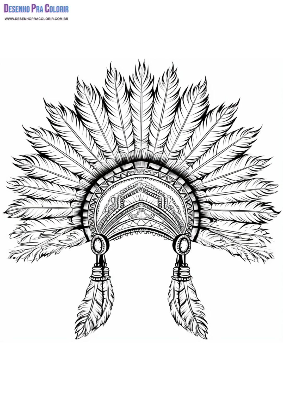 Cocar de Índio Para Colorir + De 35 Desenhos Para Imprimir