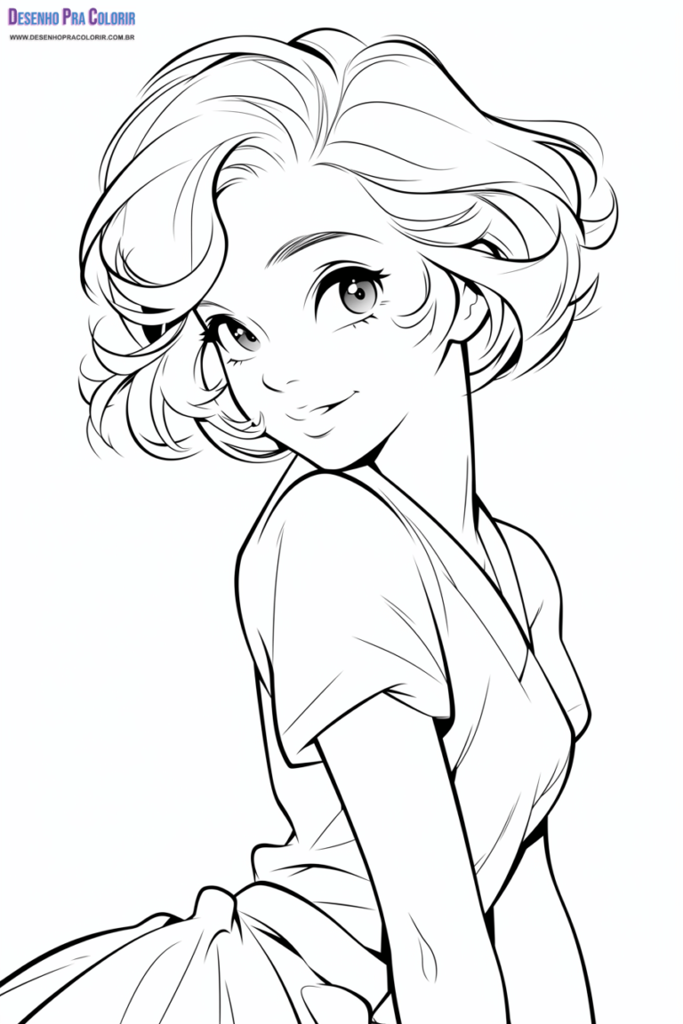 Menina Para Colorir + De 180 Desenhos Para Imprimir