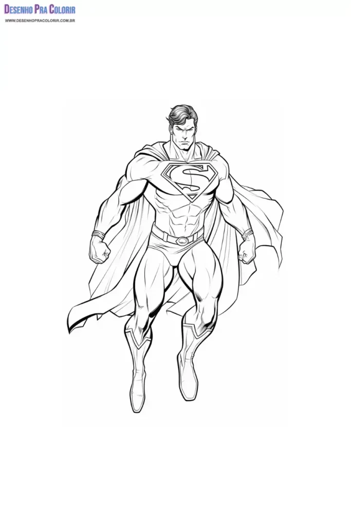 Super-Homem Para Colorir + 40 Desenhos Para Imprimir e Pintar