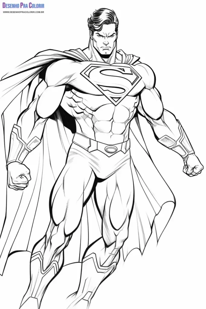 Super-Homem Para Colorir + 40 Desenhos Para Imprimir e Pintar