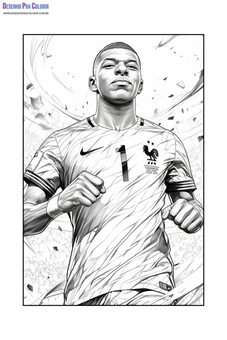 Mbappé Para Colorir + De 30 Desenhos Para Imprimir e Pintar