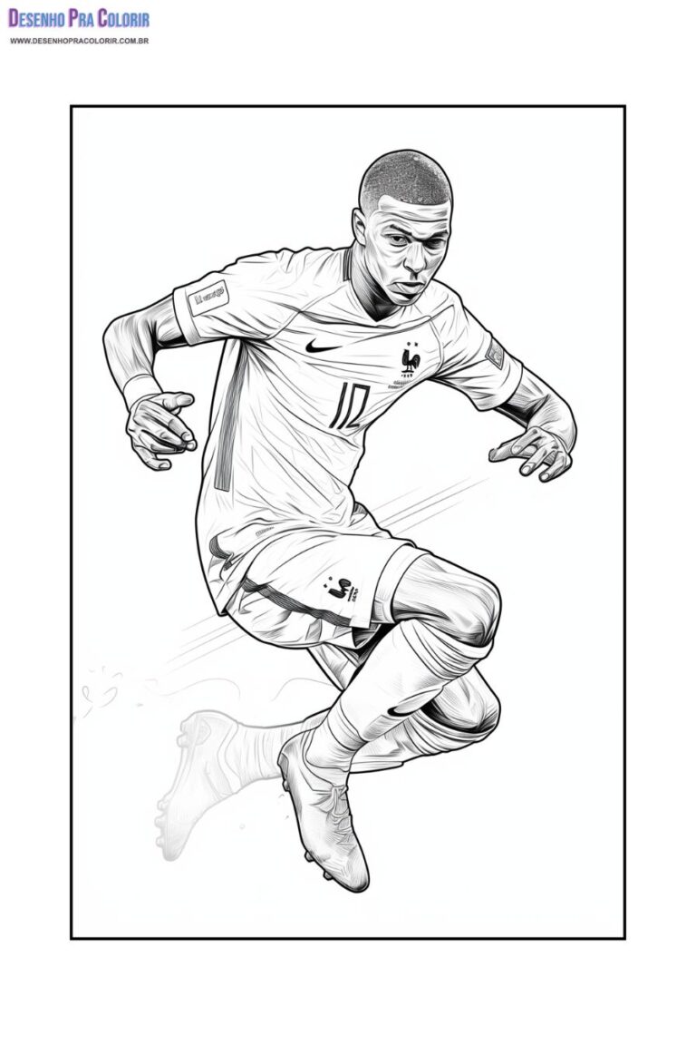 Mbappé Para Colorir + De 30 Desenhos Para Imprimir e Pintar