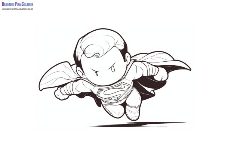 Super-Homem Para Colorir + 40 Desenhos Para Imprimir e Pintar