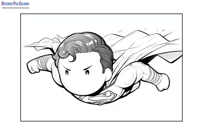Super-Homem Para Colorir + 40 Desenhos Para Imprimir e Pintar
