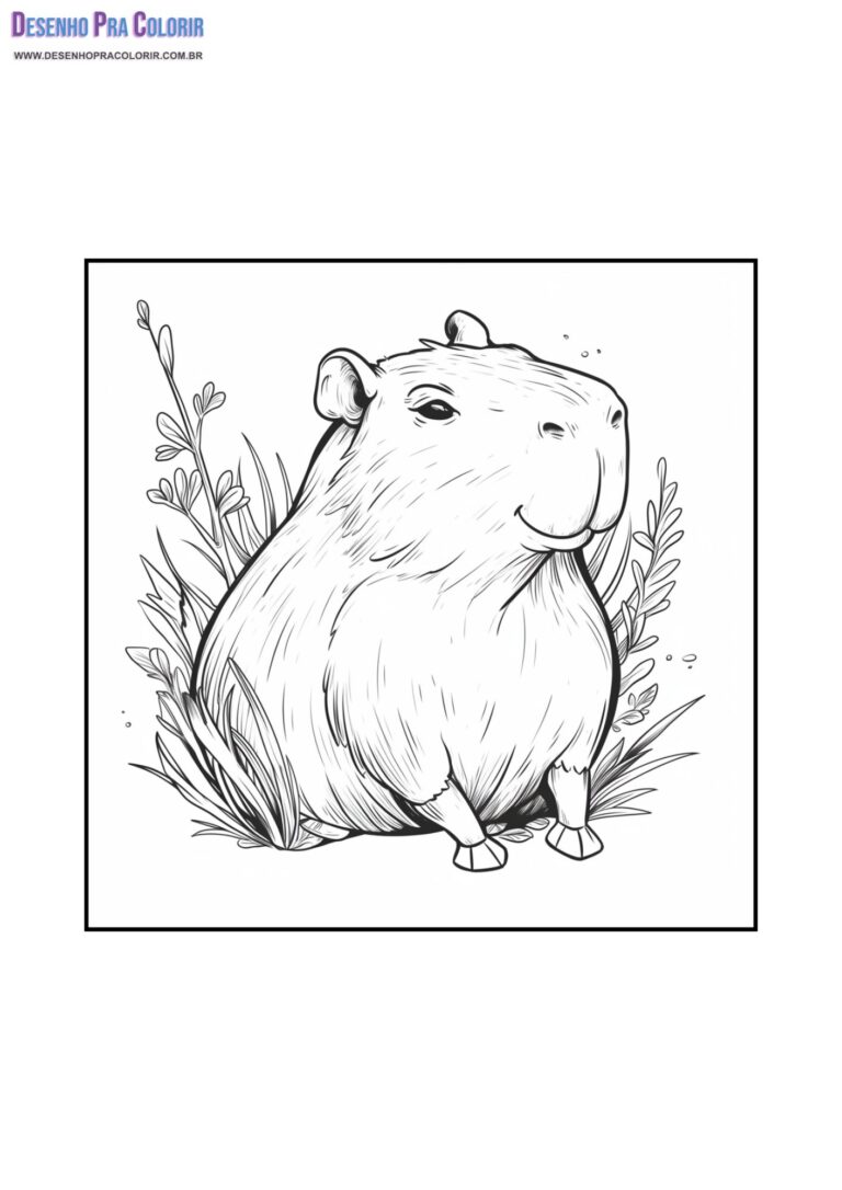 Capivara Para Colorir + De 40 Desenhos Para Imprimir e Pintar