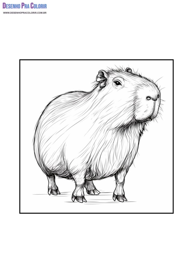 Capivara Para Colorir + De 40 Desenhos Para Imprimir e Pintar