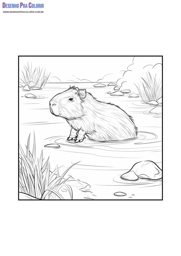 Capivara Para Colorir + De 40 Desenhos Para Imprimir e Pintar