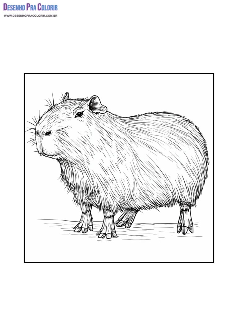 Capivara Para Colorir + De 40 Desenhos Para Imprimir e Pintar