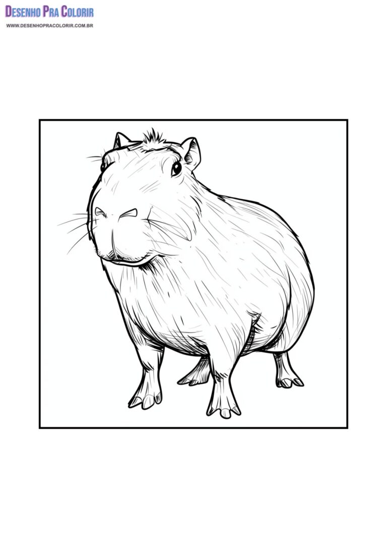 Capivara Para Colorir + De 40 Desenhos Para Imprimir e Pintar