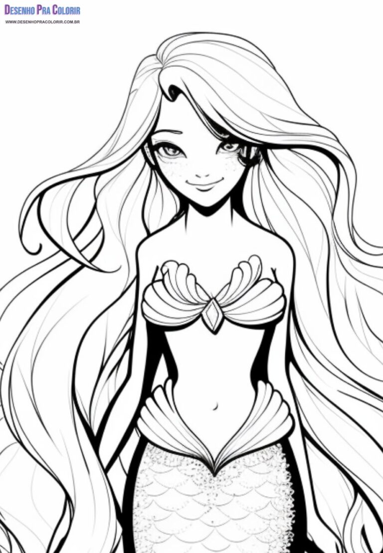 Sereia Para Colorir + De 30 Desenhos Para Imprimir e Pintar