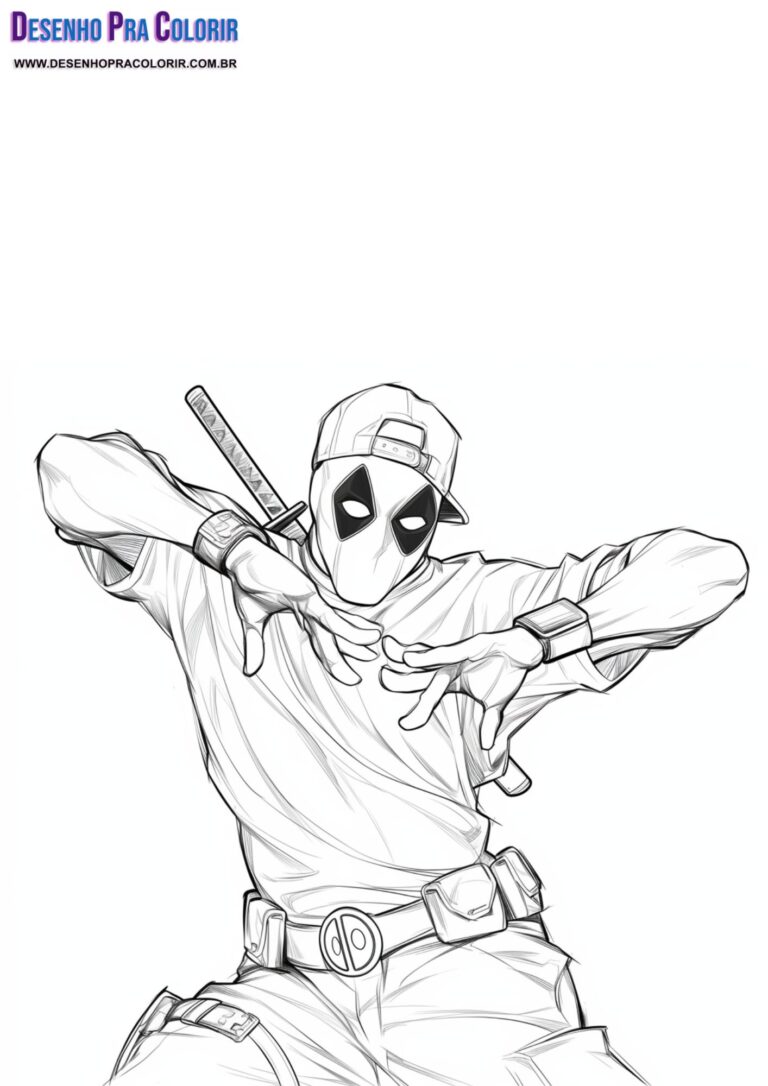 Deadpool Para Colorir + De 25 Desenhos Para Imprimir e Pintar
