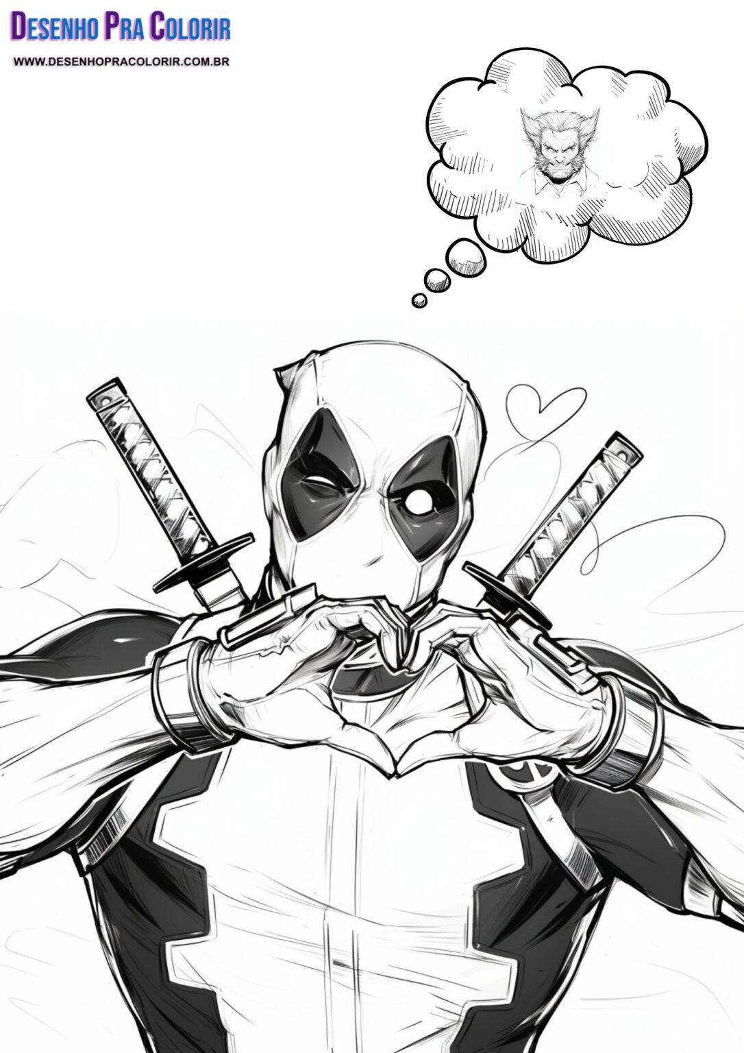 Deadpool Para Colorir + De 25 Desenhos Para Imprimir e Pintar