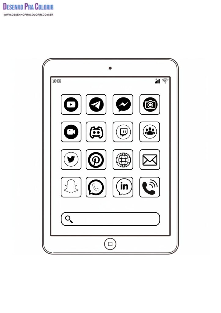 Tablet Para Colorir São + De 20 Desenhos Para Imprimir e Pintar