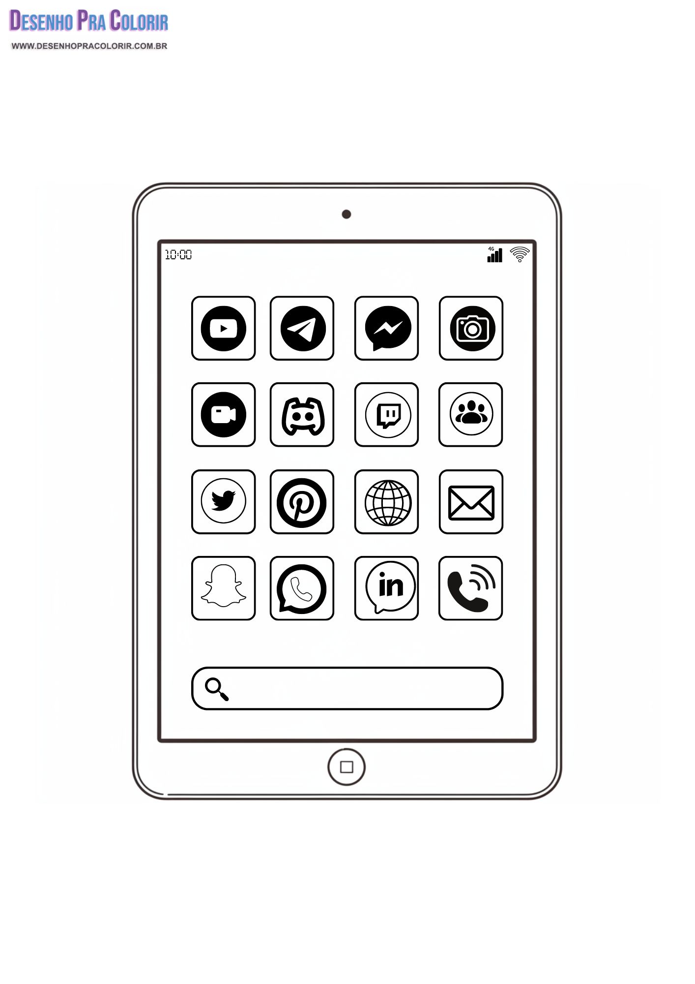 Tablet Coloring Pages