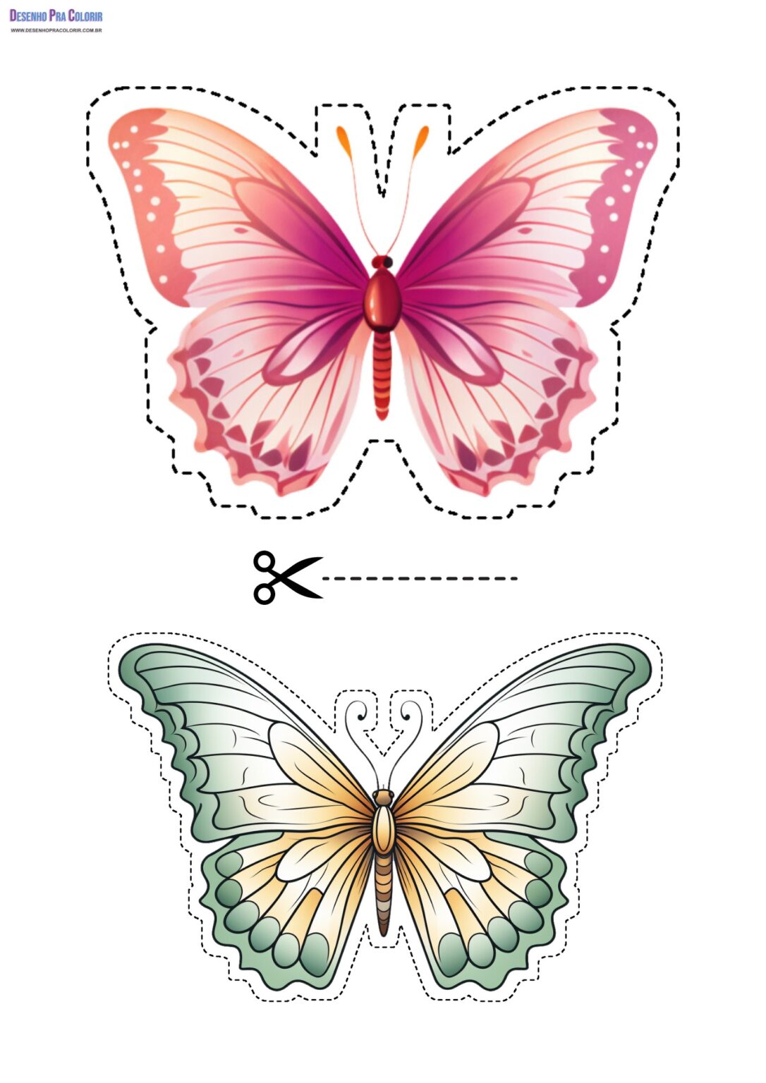 Borboleta Para Imprimir e Recortar - Escolha o Seu Desenho