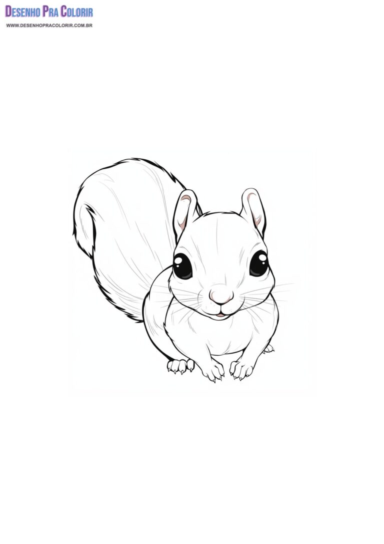 Esquilo Para Colorir - São + de 30 Desenhos Para Imprimir e Pintar