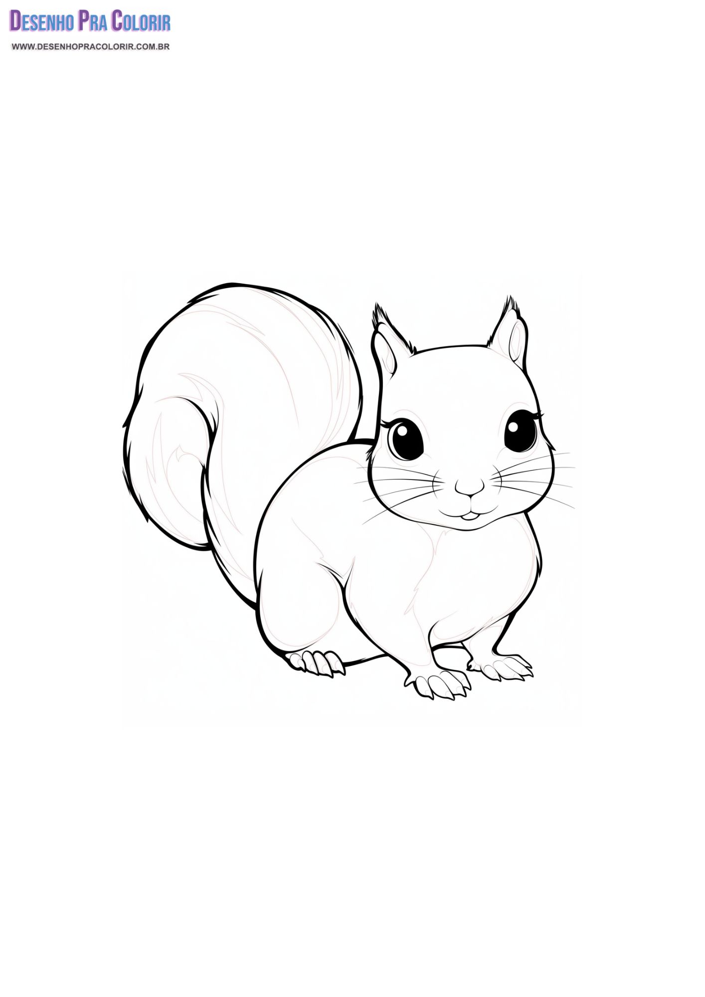 Esquilo Para Colorir - São + de 30 Desenhos Para Imprimir e Pintar