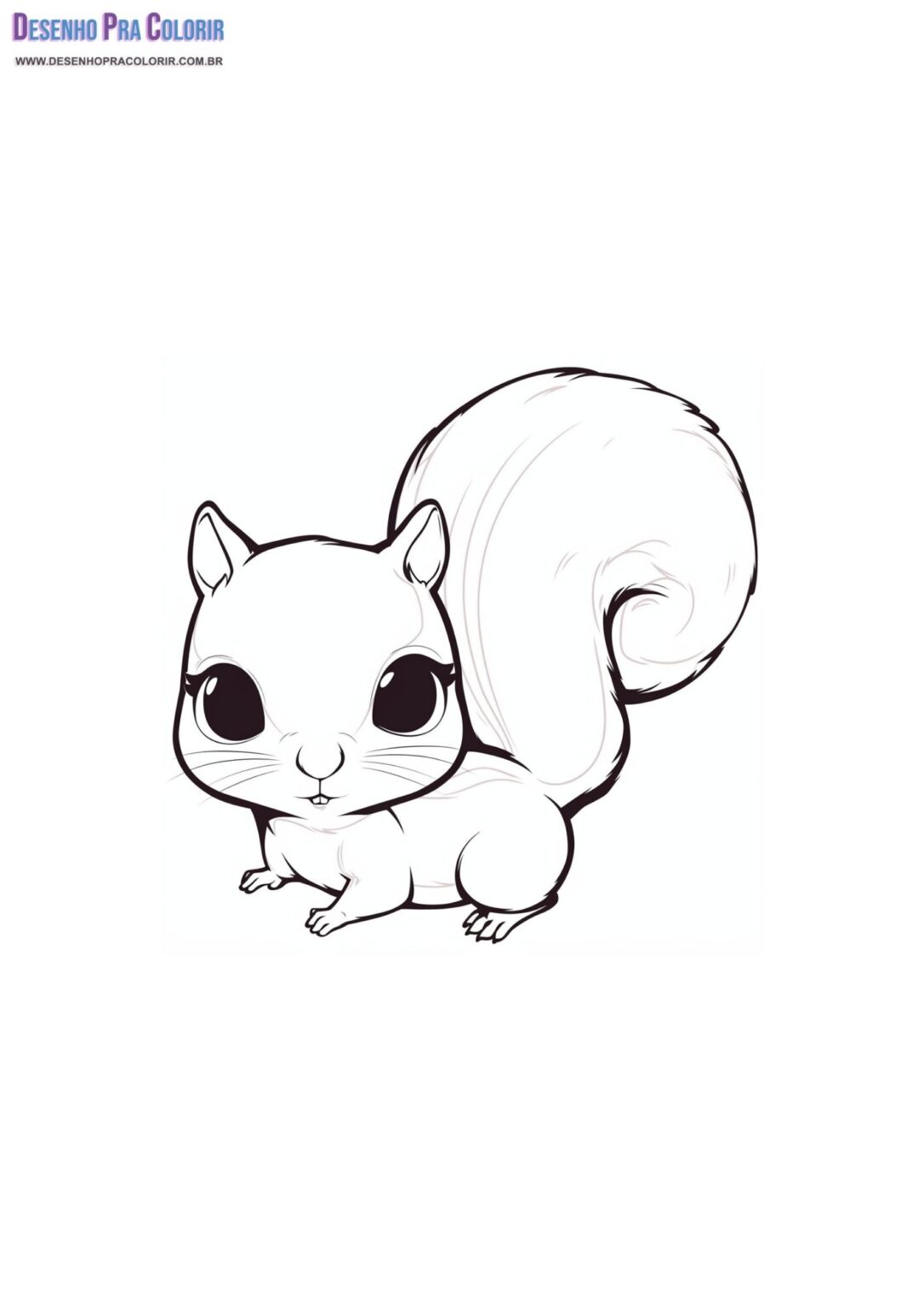 Esquilo Para Colorir - São + de 30 Desenhos Para Imprimir e Pintar