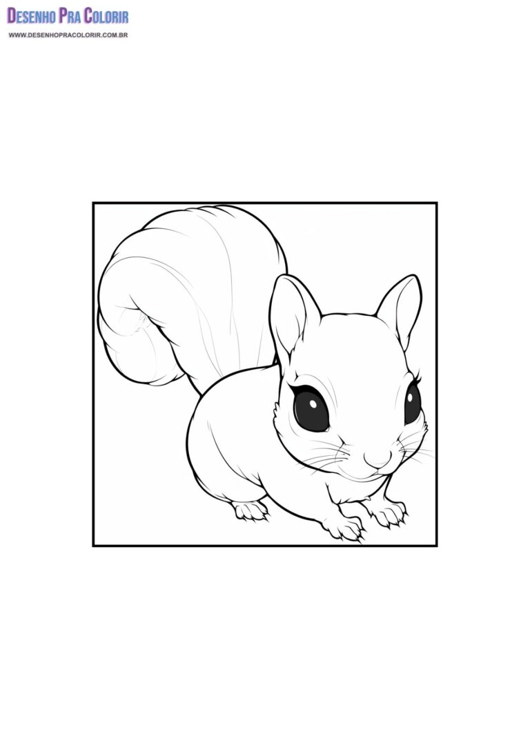 Esquilo Para Colorir - São + de 30 Desenhos Para Imprimir e Pintar