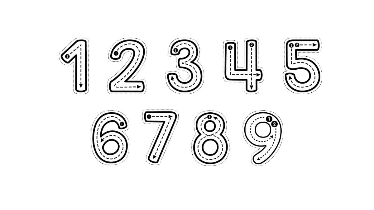 Desenho De Numeros 1 10 Para Colorir Números Para Colorir Nível 4