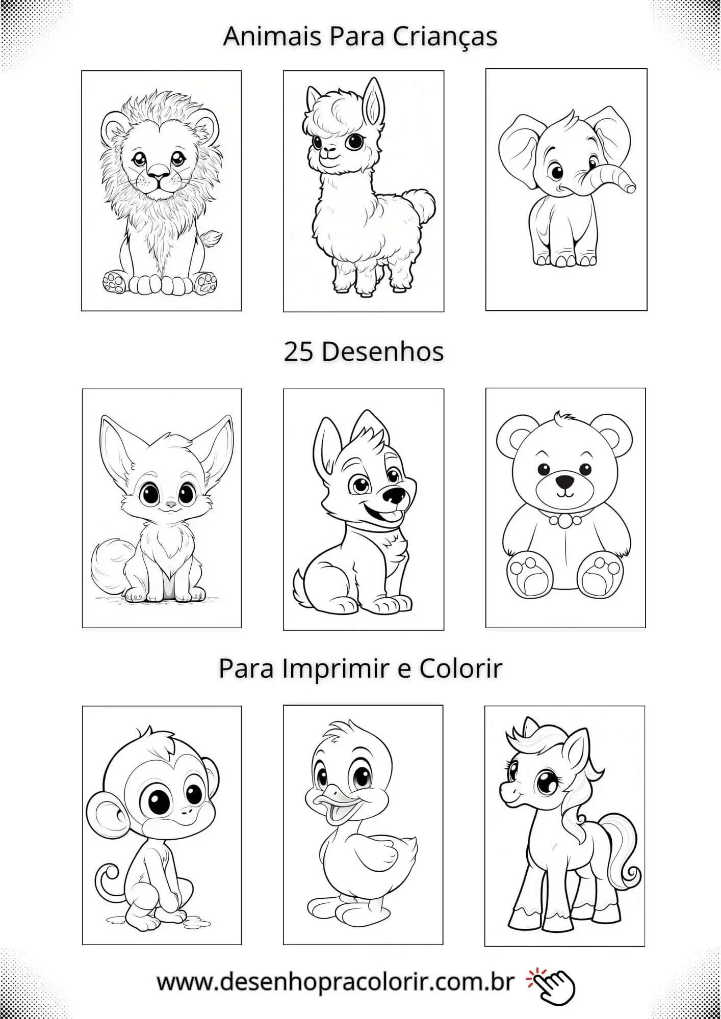 Animais Para Colorir 100 Animais Para Imprimir Recortar E Colorir