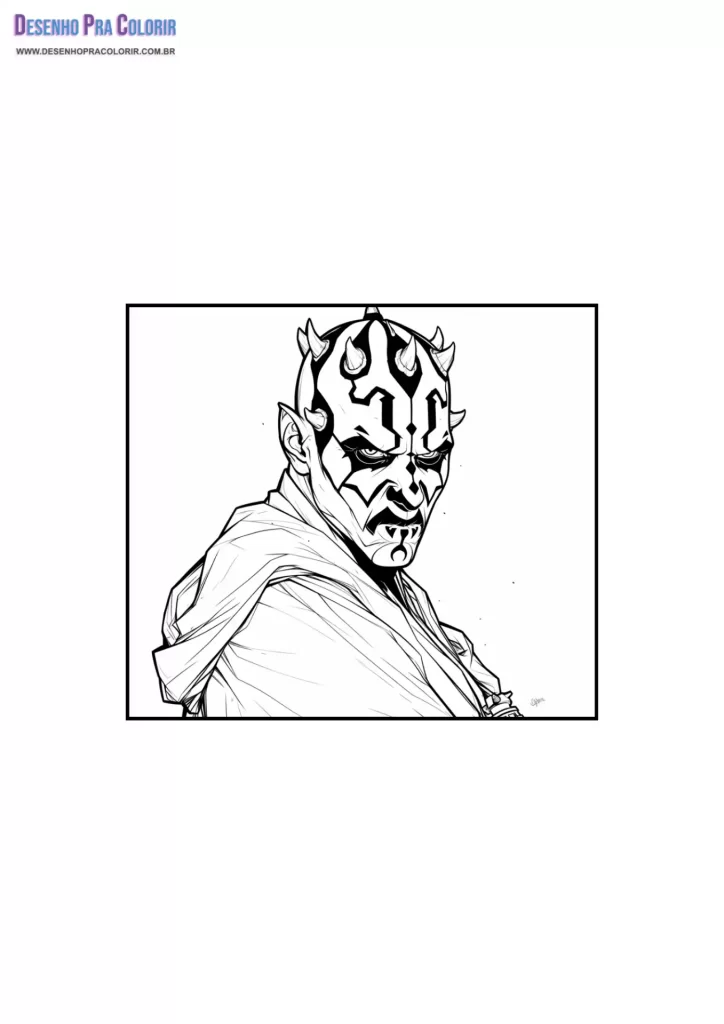 Darth Maul Para Colorir