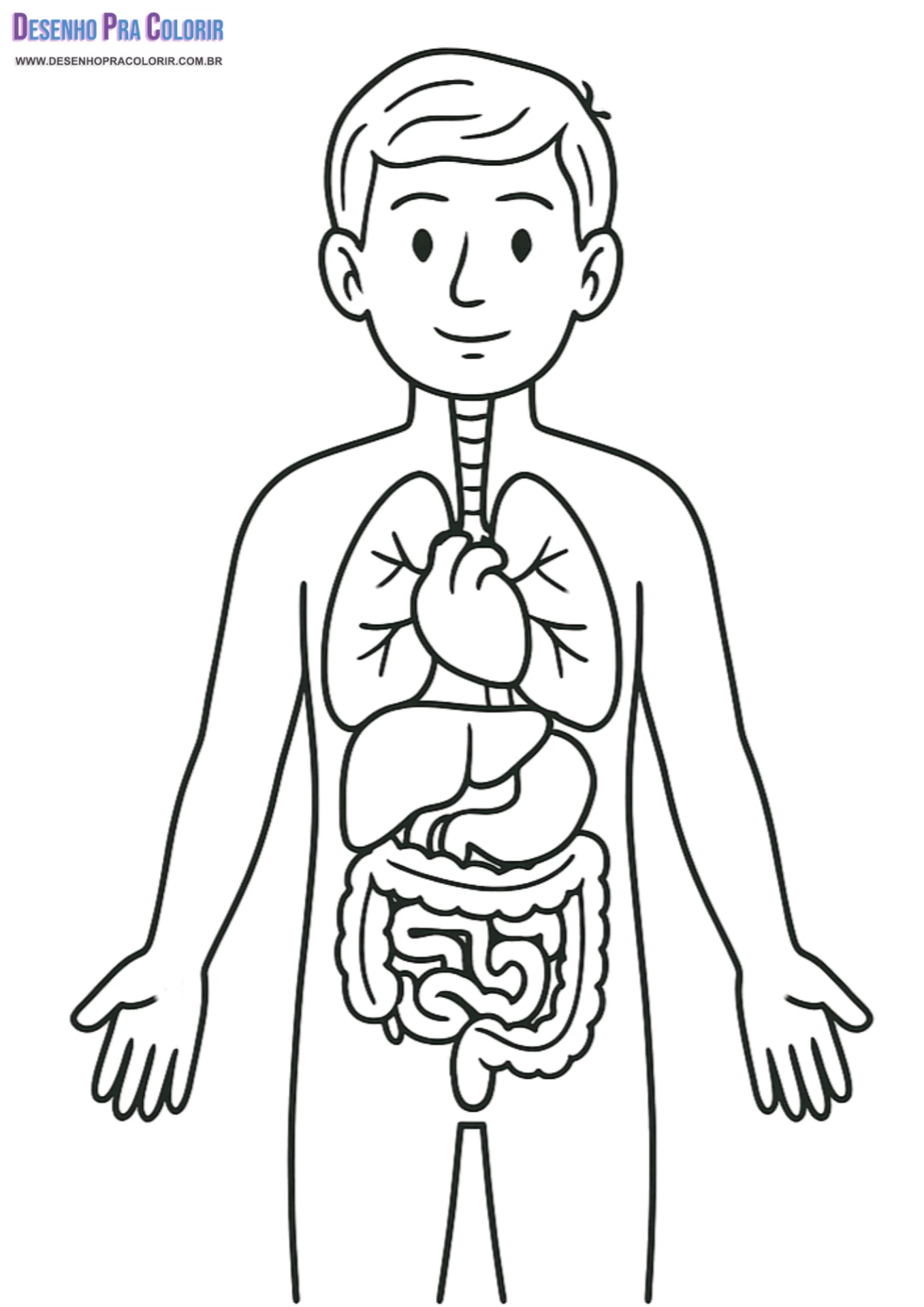 Desenho De Corpo Humano Para Colorir