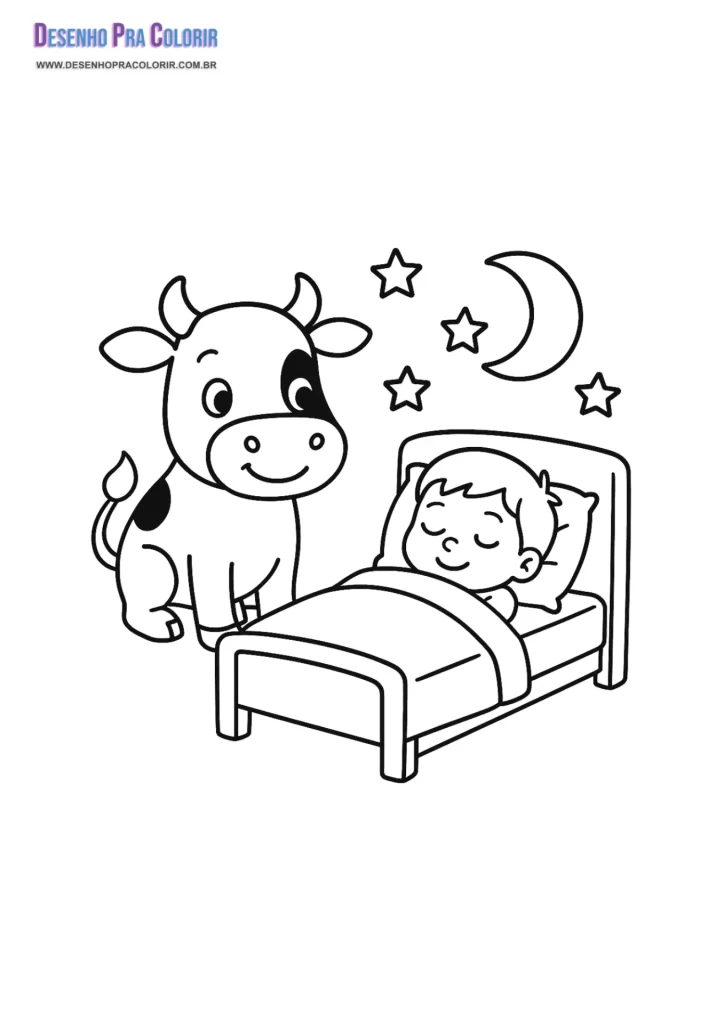 Boi da Cara Preta Para Colorir