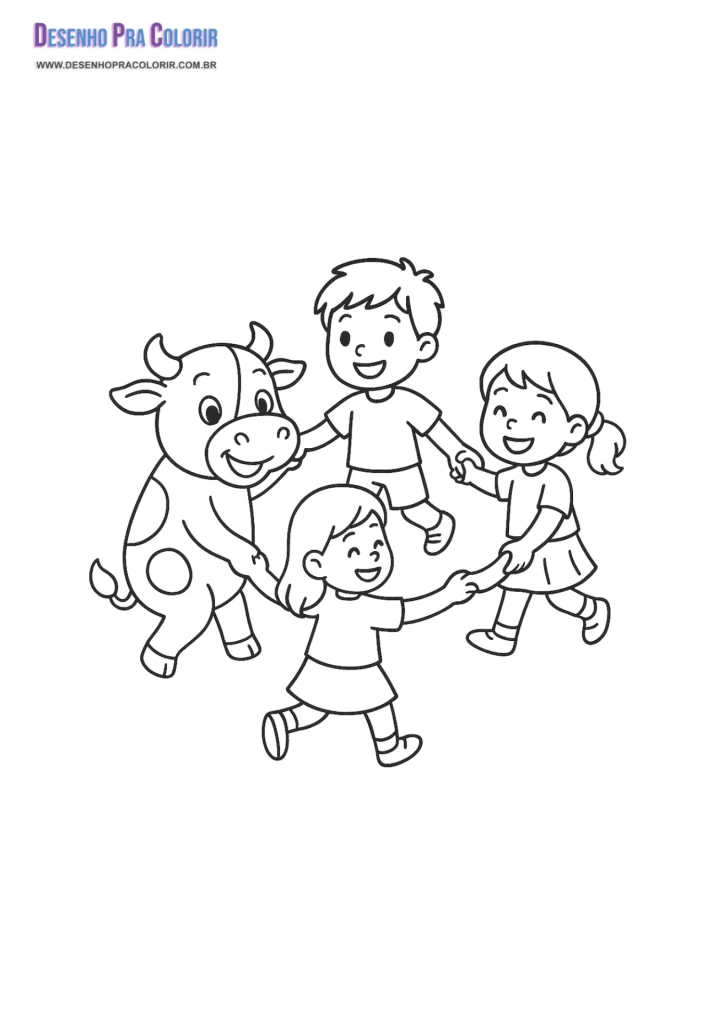 Boi da Cara Preta Para Colorir