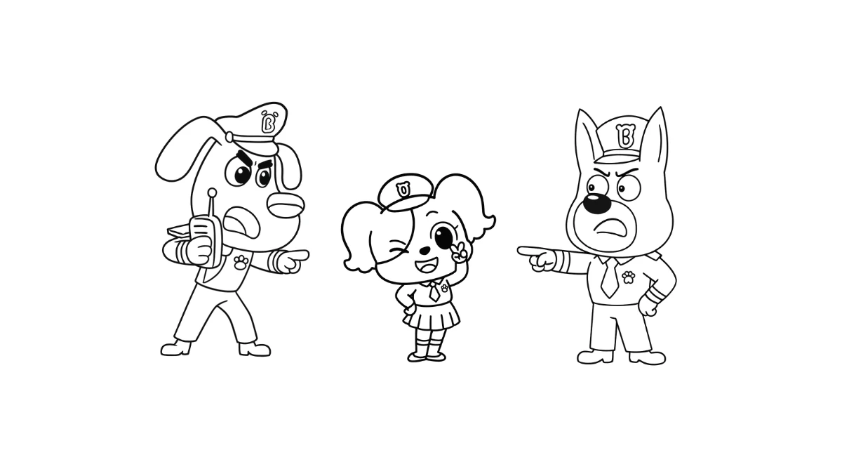 Detetive Labrador Para Colorir