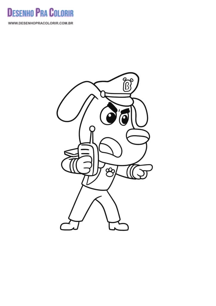 Detetive Labrador Para Colorir