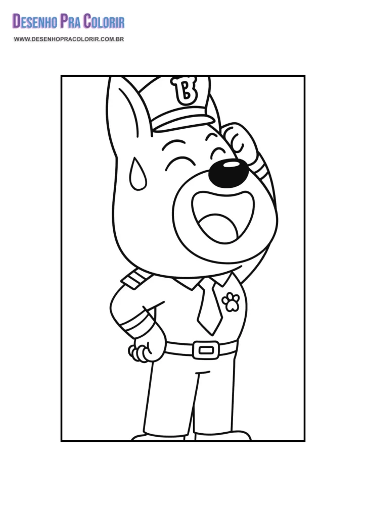 Detetive Labrador Para Colorir
