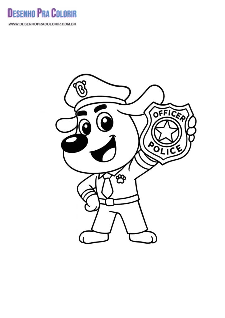 Detetive Labrador Para Colorir