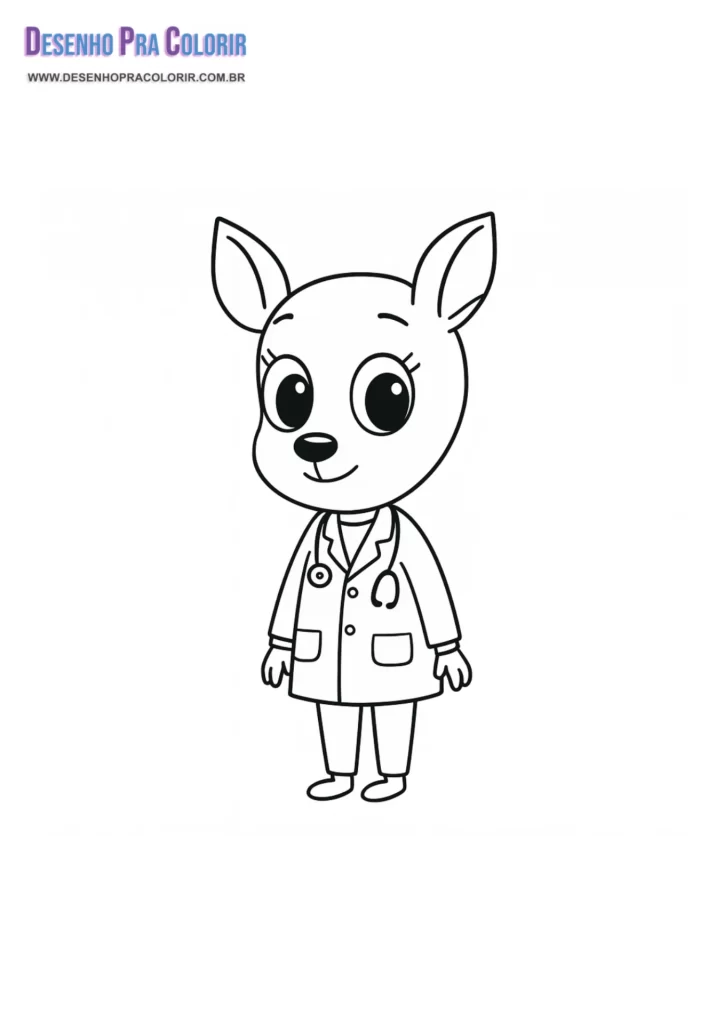 Detetive Labrador Para Colorir