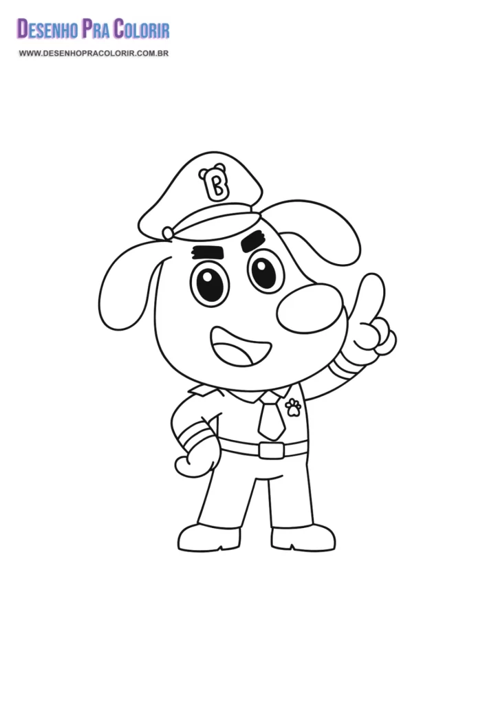 Detetive Labrador Para Colorir