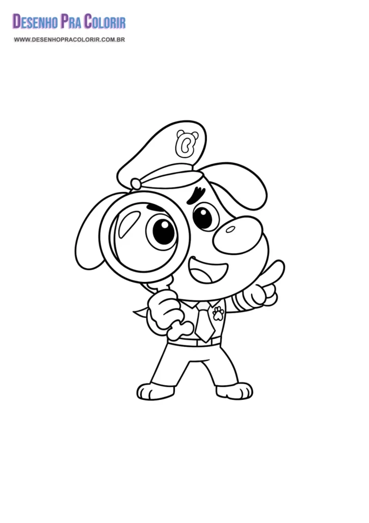 Detetive Labrador Para Colorir