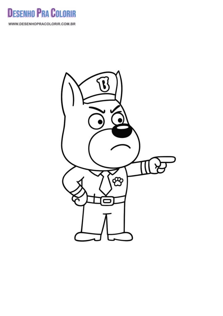 Detetive Labrador Para Colorir