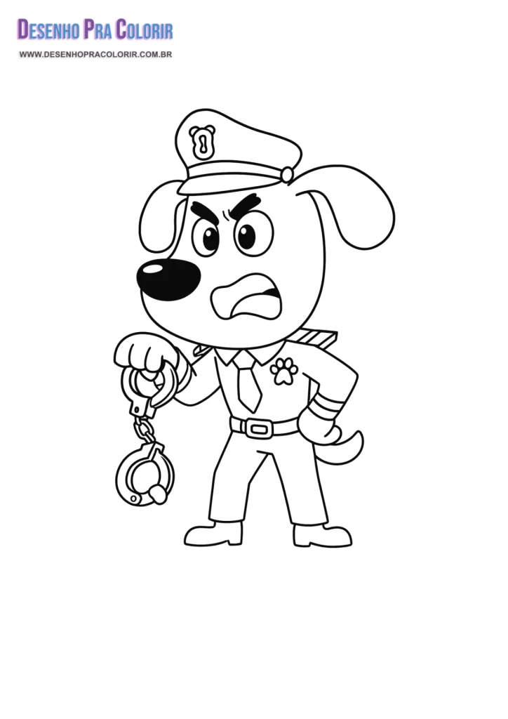 Detetive Labrador Para Colorir