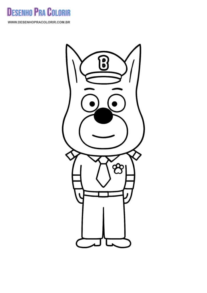 Detetive Labrador Para Colorir