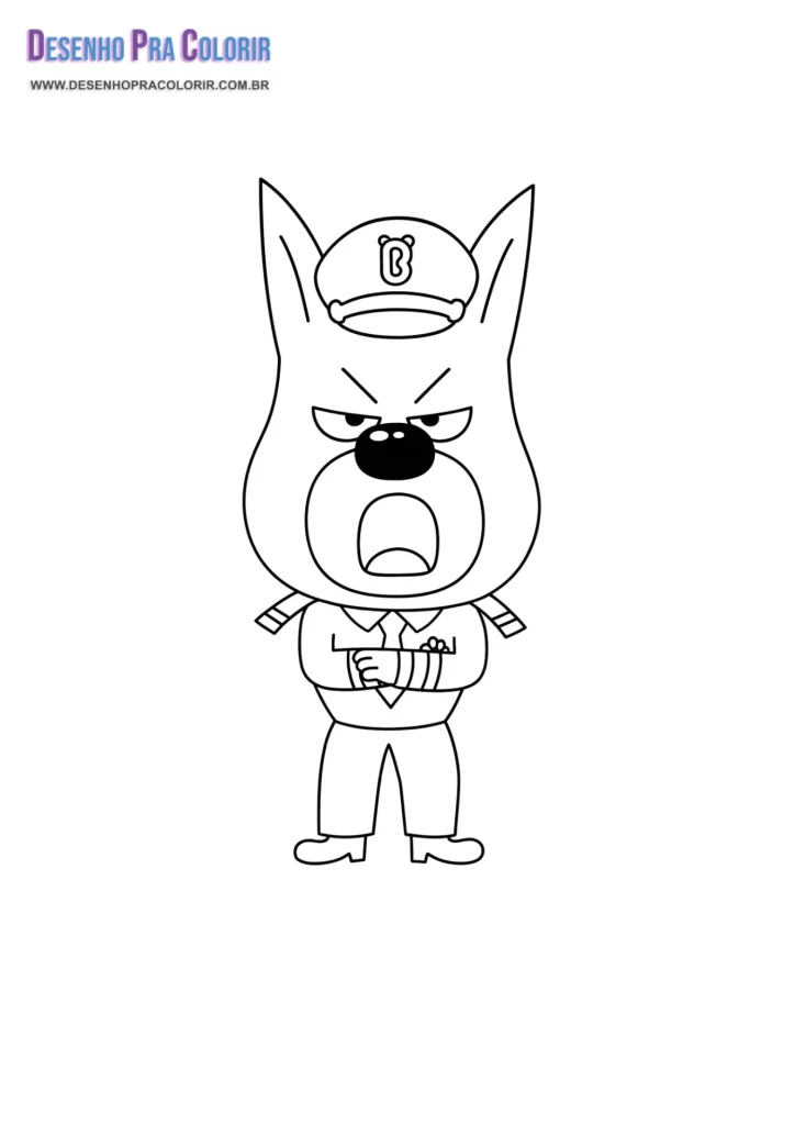 Detetive Labrador Para Colorir