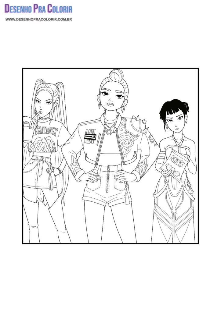 Guerreiras do K-POP Para Colorir + De 70 Desenhos Exclusivos!