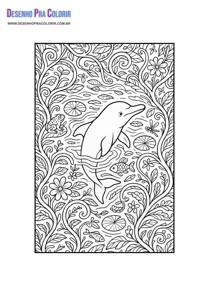 Boto Cor-de-Rosa Para Colorir