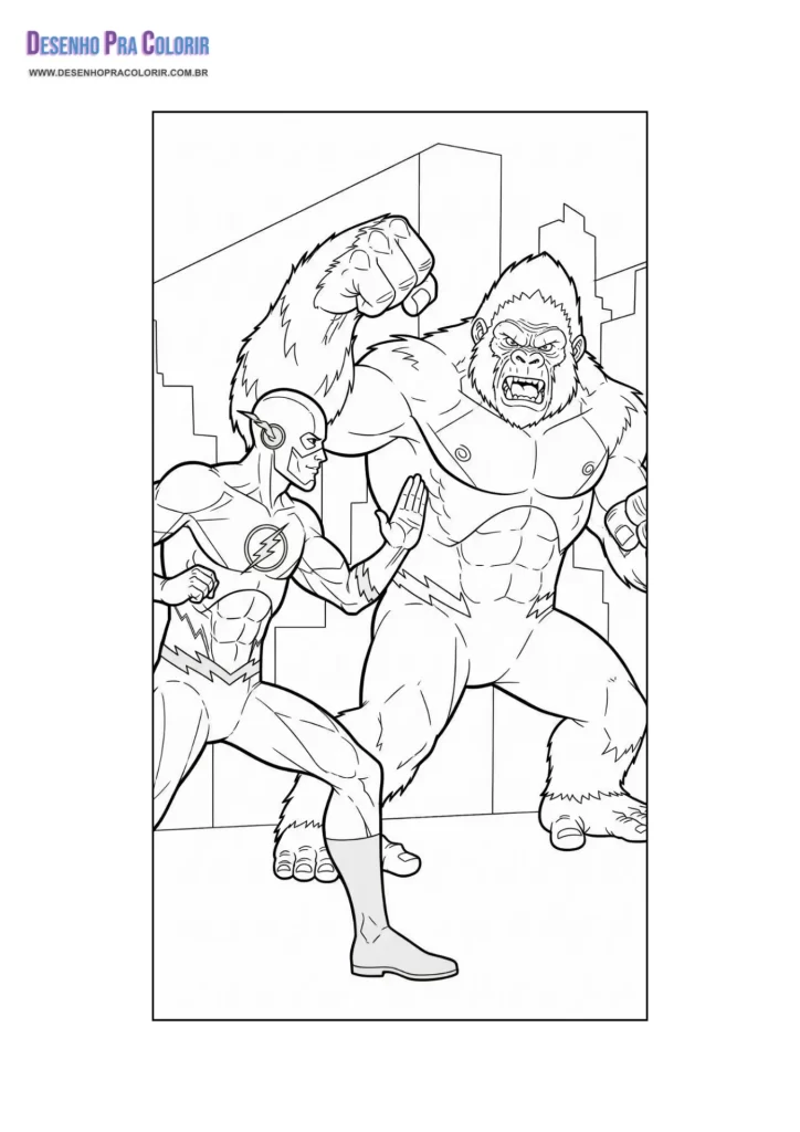 Flash Para Colorir + De 40 Desenhos Para Imprimir e Pintar