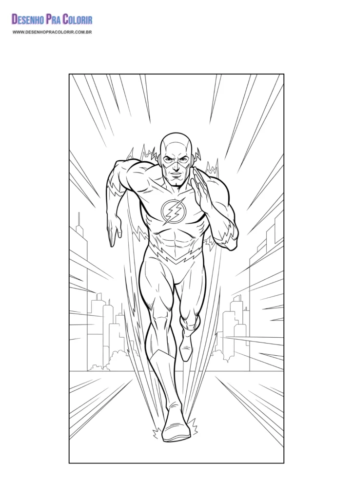 Flash Para Colorir + De 40 Desenhos Para Imprimir e Pintar